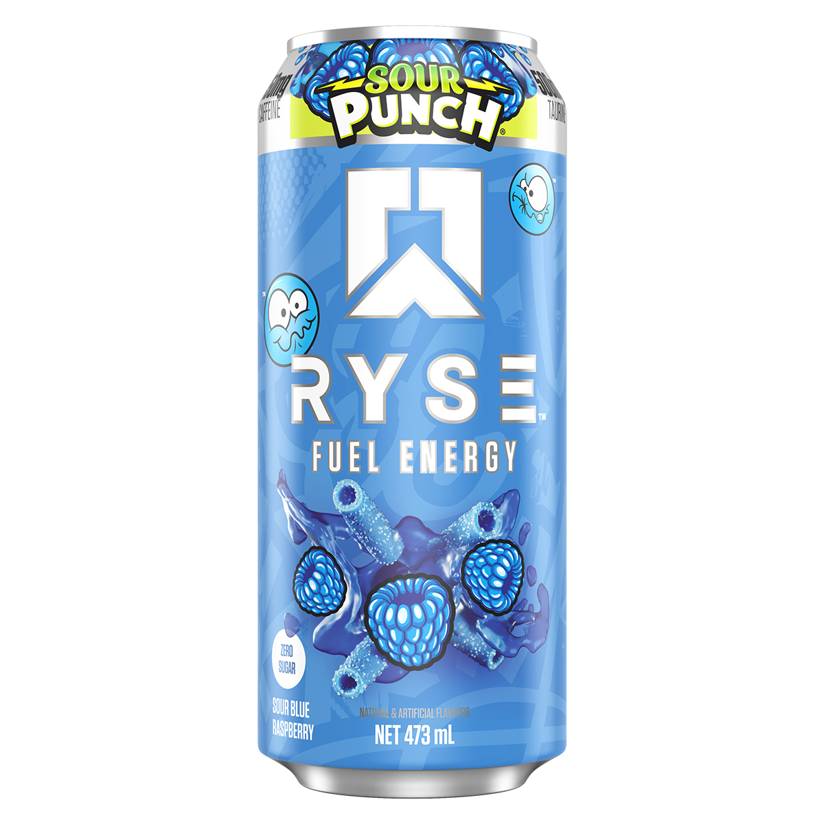 Ryse Fuel Energy RTD 473ml (Boxed 12 pack) Sour Punch Blue Raspberry ...