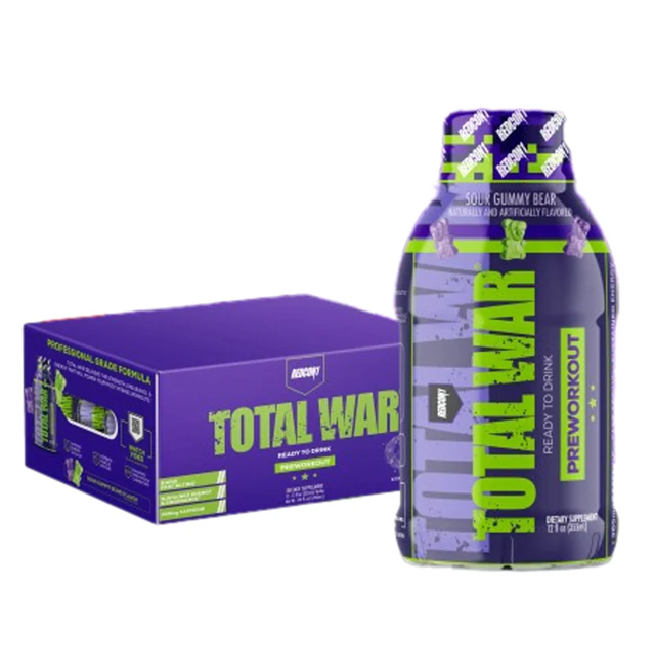 TOTAL WAR Pre Workout RTD (Boxed 12 Pack) Sour Gummy Bear – Ultimate ...