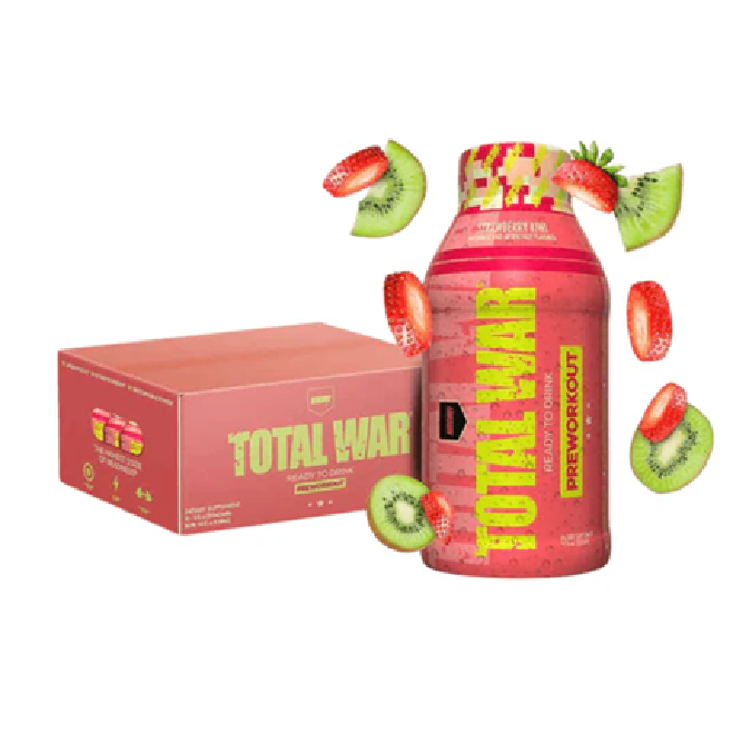 TOTAL WAR Pre Workout RTD (Boxed 12 Pack) Strawberry Kiwi – Ultimate ...
