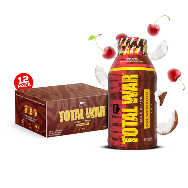 TOTAL WAR Pre Workout RTD (Boxed 12 Pack) Tigers Blood – Ultimate ...